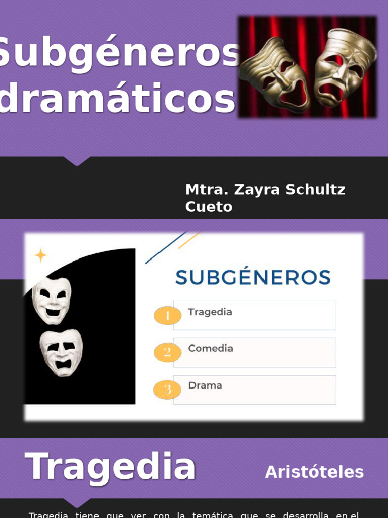 Subgéneros Dramáticos | PDF | Tragedia | Comedia