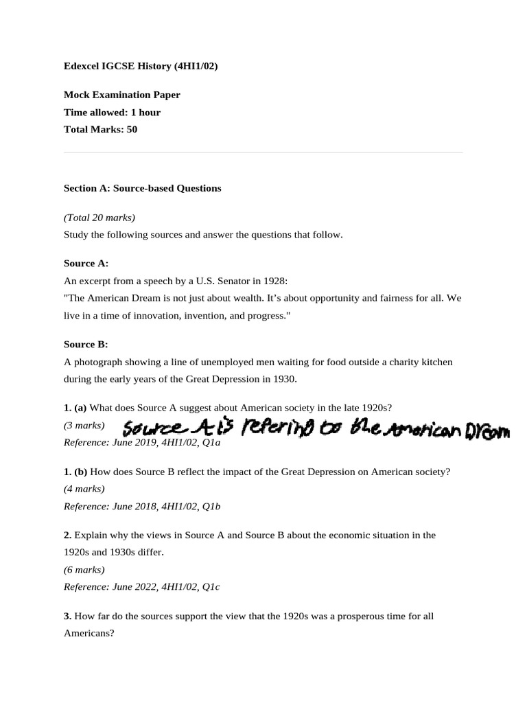 AP 1 Edexcel IGCSE History | PDF