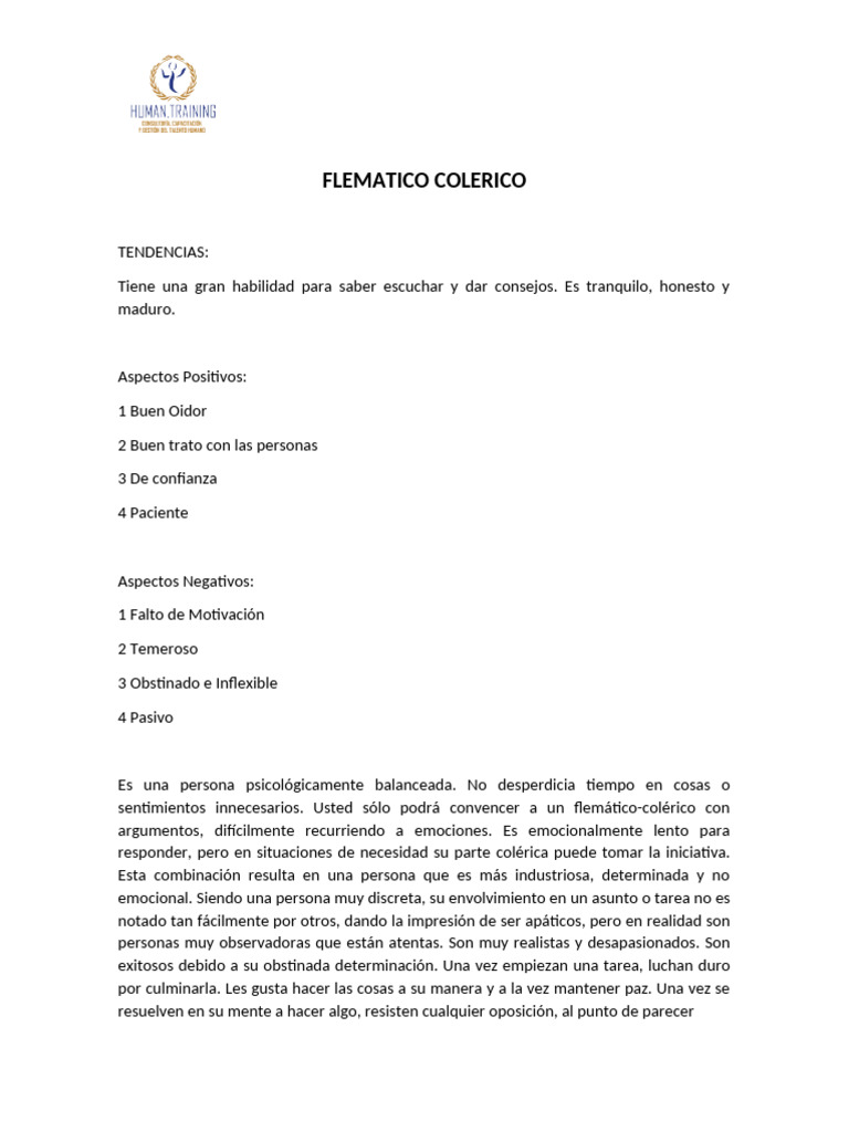 Flematico Colerico | PDF