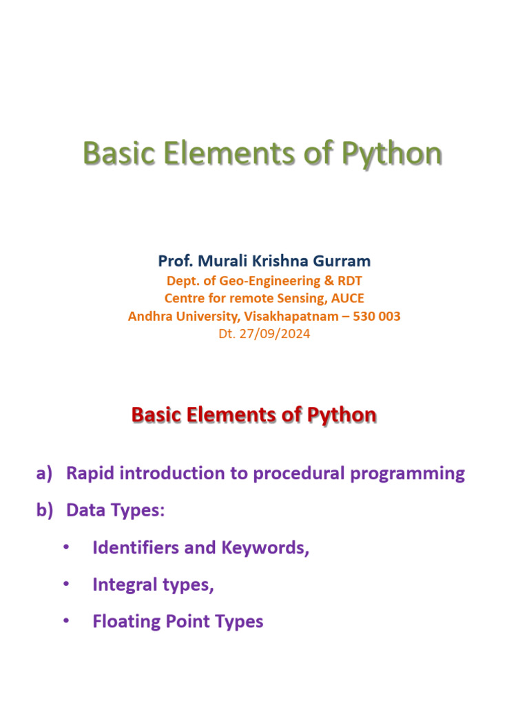 02_20240927_ProceduralProgramming | PDF | Control Flow | Variable (Computer Science)