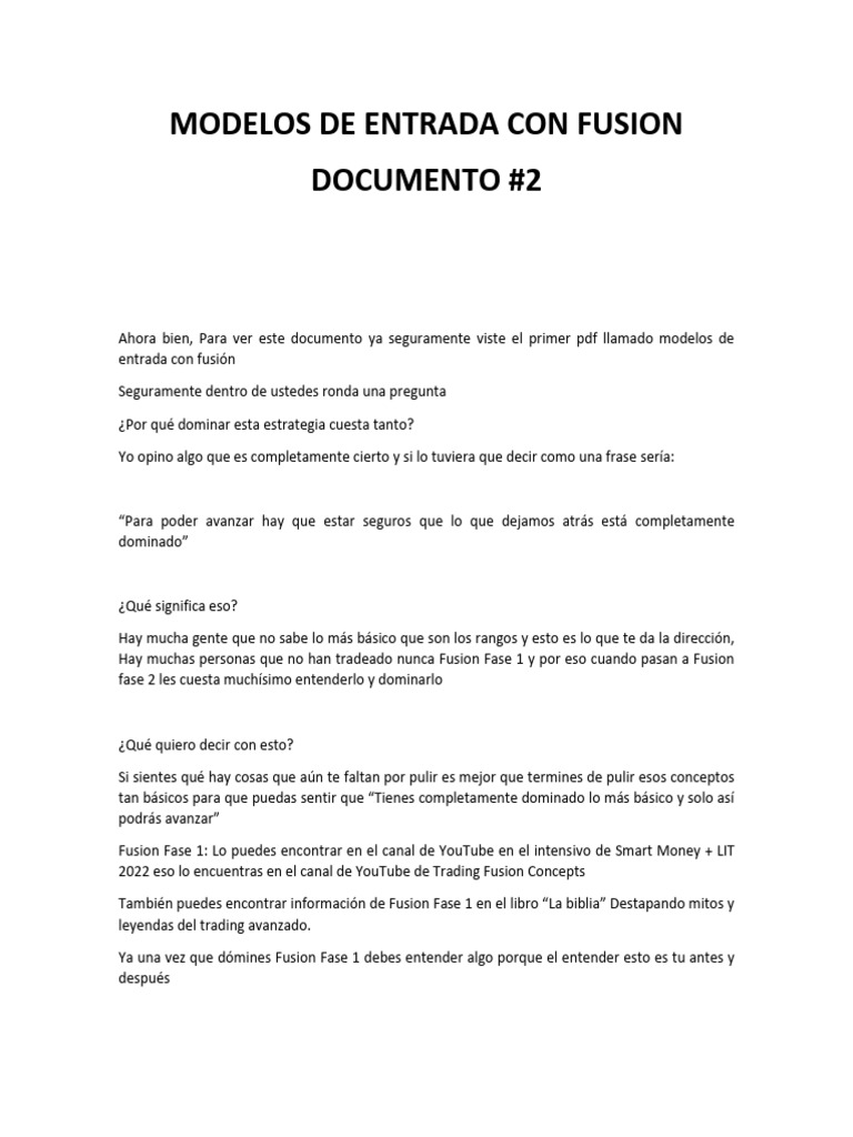 Modelos de Entrada Con Fusion #2 | PDF