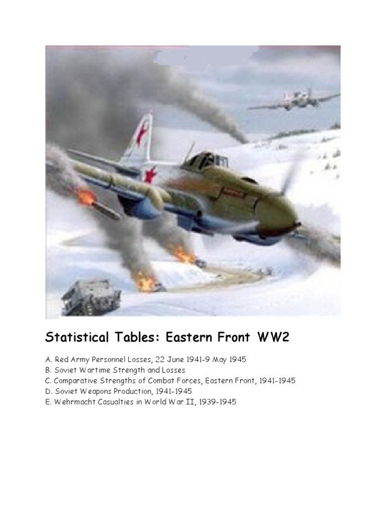 Eastern Front WW2 Stats | PDF | Red Army | Eastern Front (World War II)