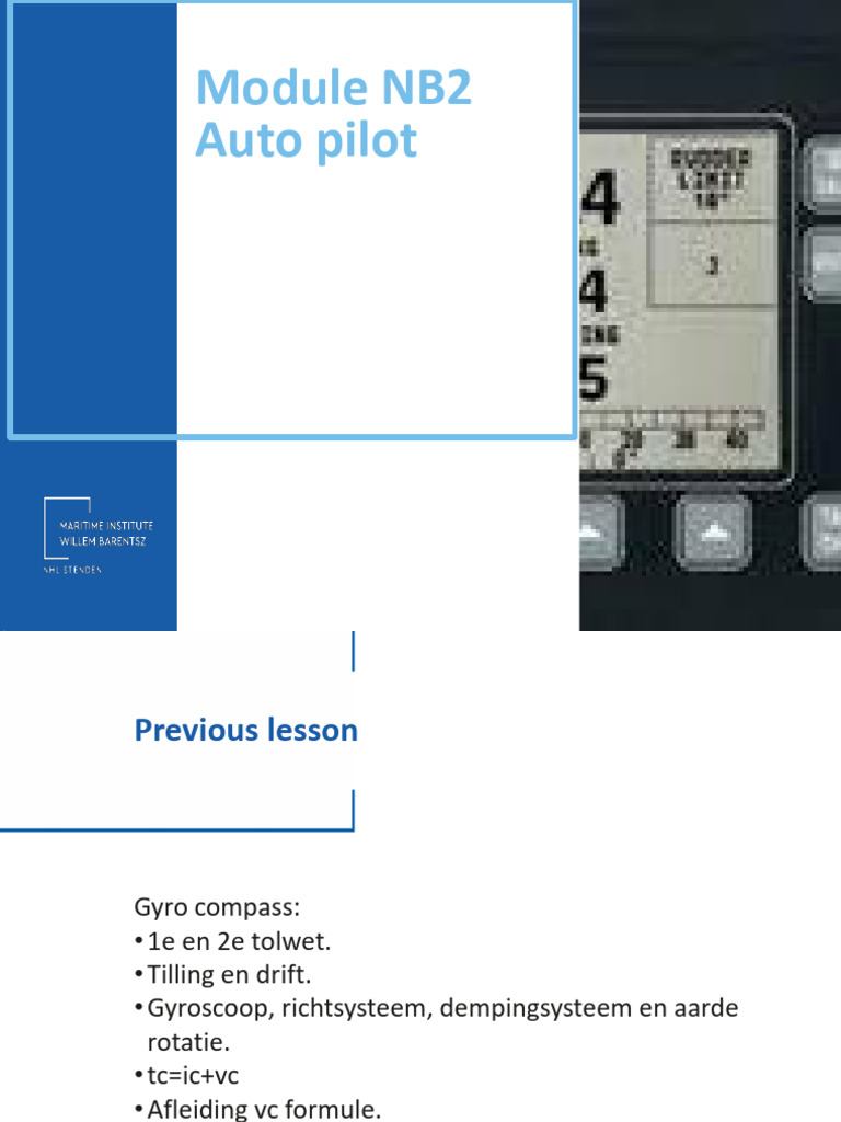 07 Presentatie Stuurautomaat | PDF | Rudder | Steering