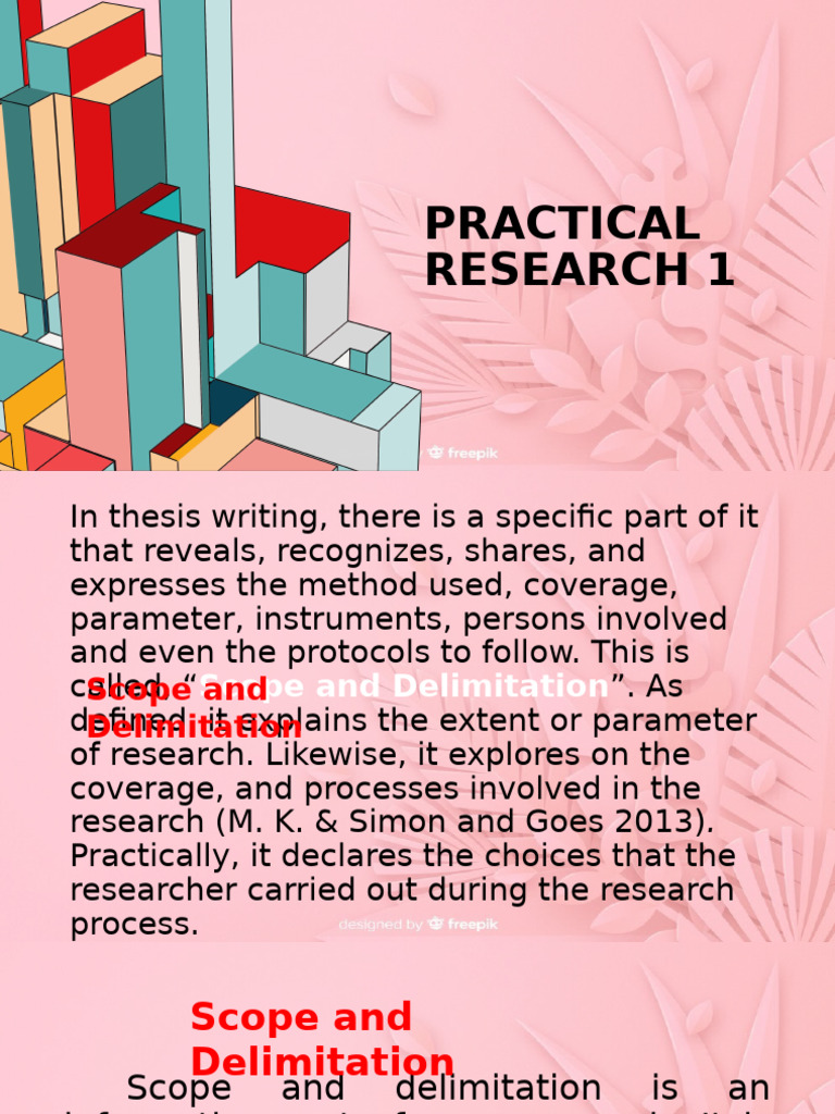 Scope and Delimitation | PDF | Sampling (Statistics) | Scientific Method