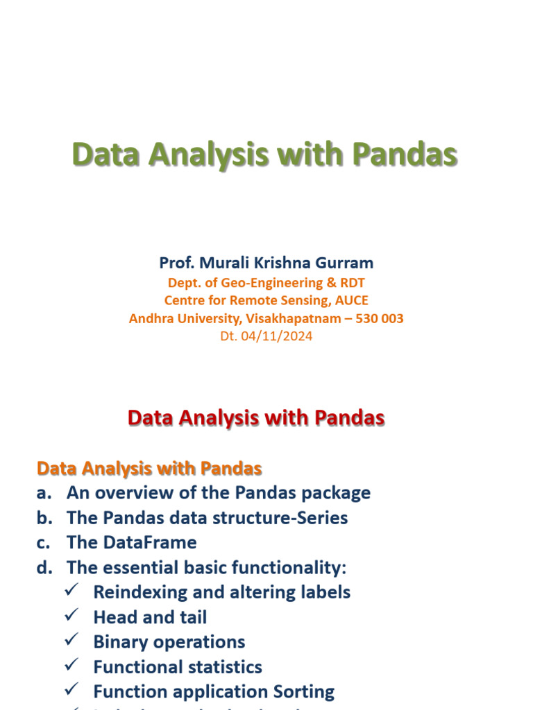 10_20241104_Data-Analysis_Pandas | PDF | Computing | Computer Programming
