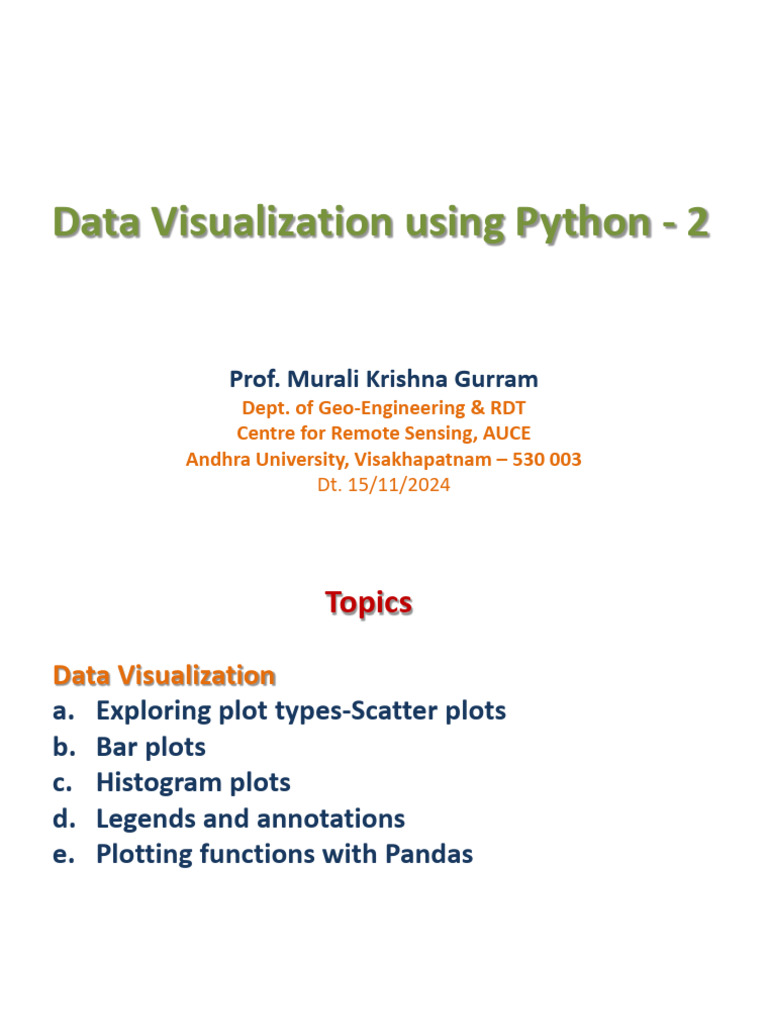 13 20241118 DataVisualisation 2 | PDF | Histogram | Scatter Plot