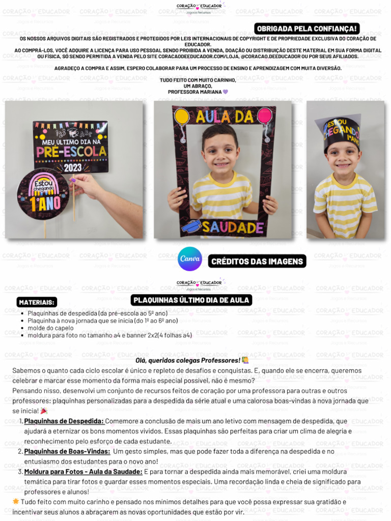 Plaquinhas+Aula+da+Saudade+(1) | PDF