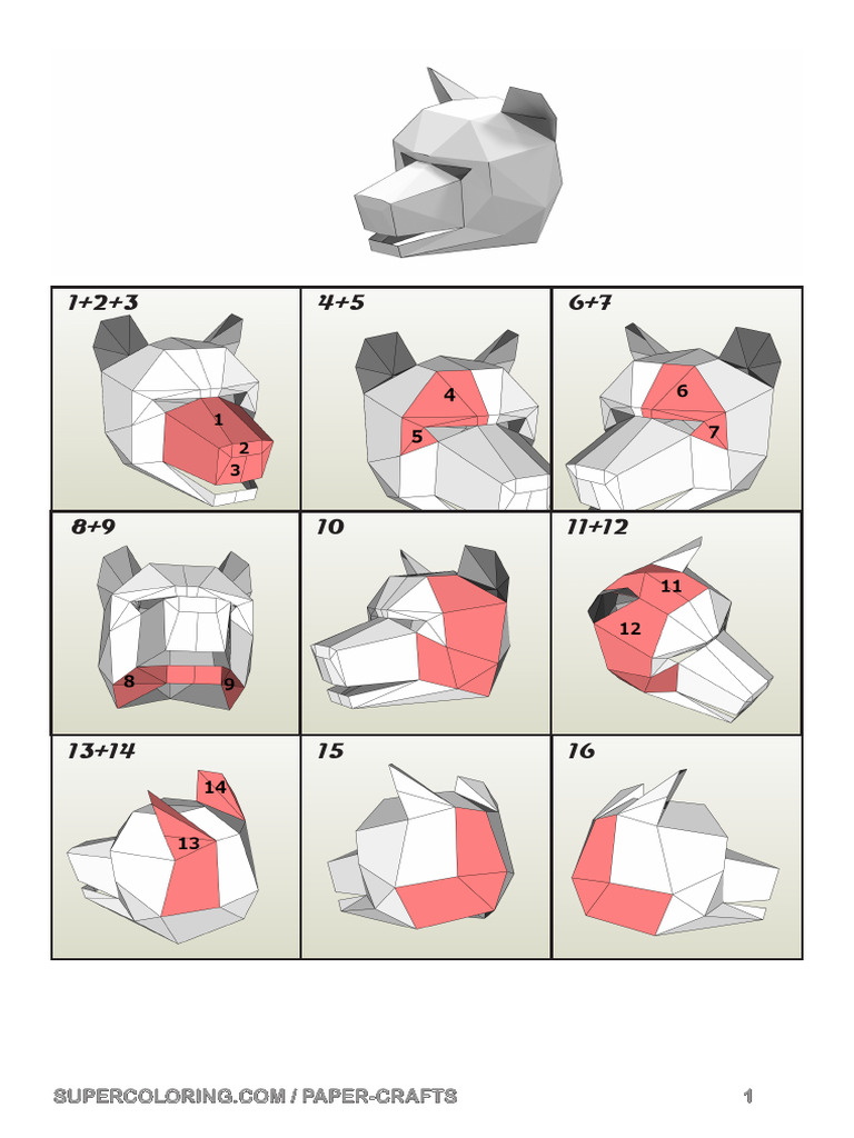 Wolf Mask Paper Crafts | PDF