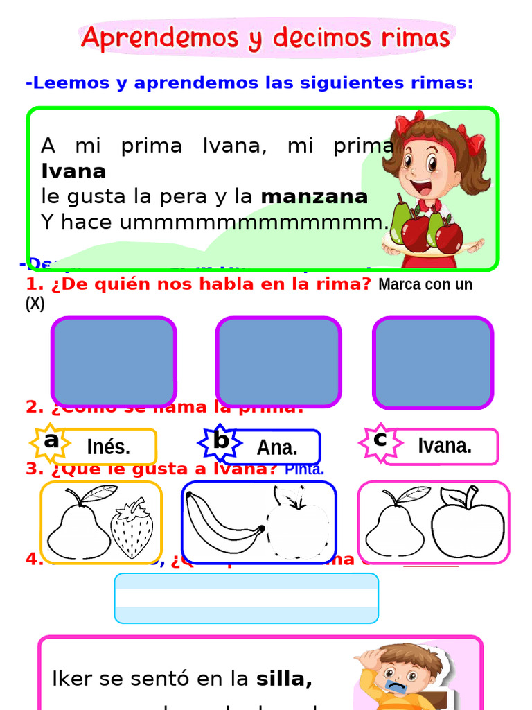Ficha Decimos Rimas Maestra Janet | PDF