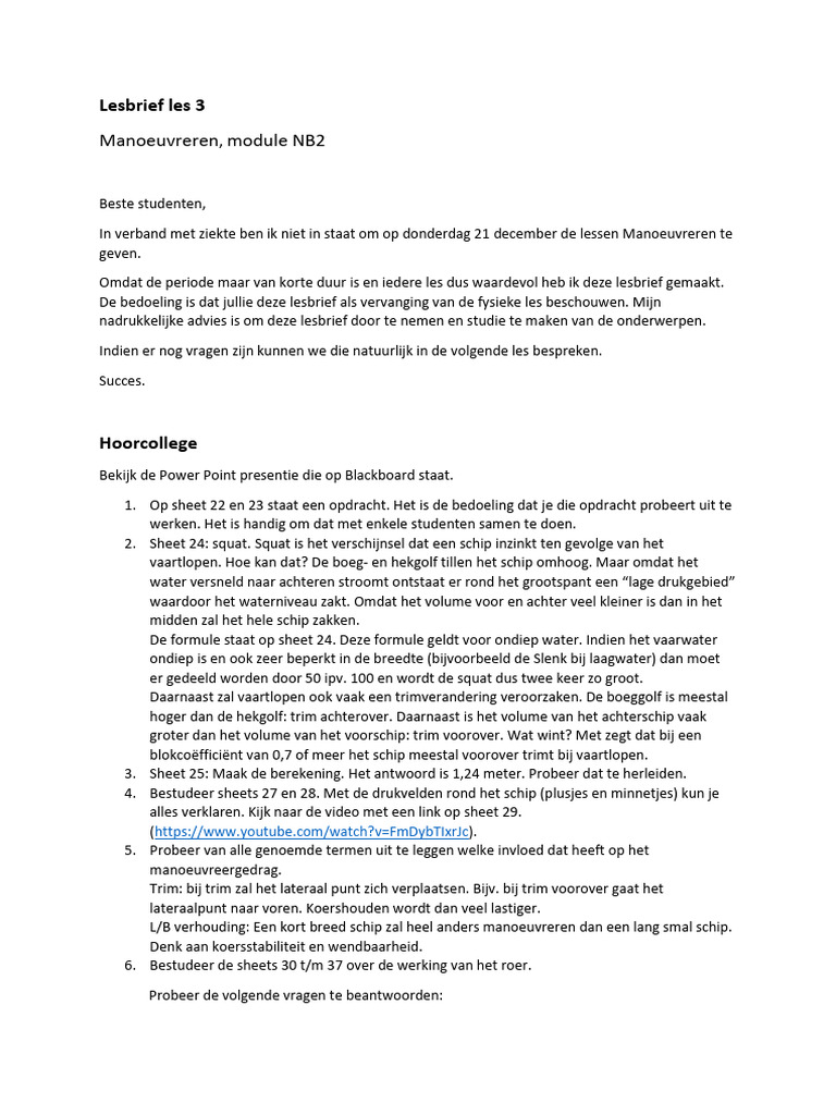 Lesbrief Les 3 | PDF
