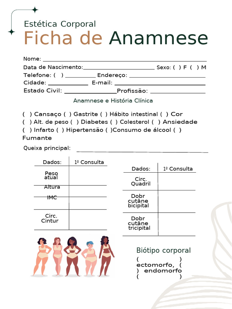 Ficha-de-Avaliacao-Corporal - Geral | PDF | Especialidades médicas ...