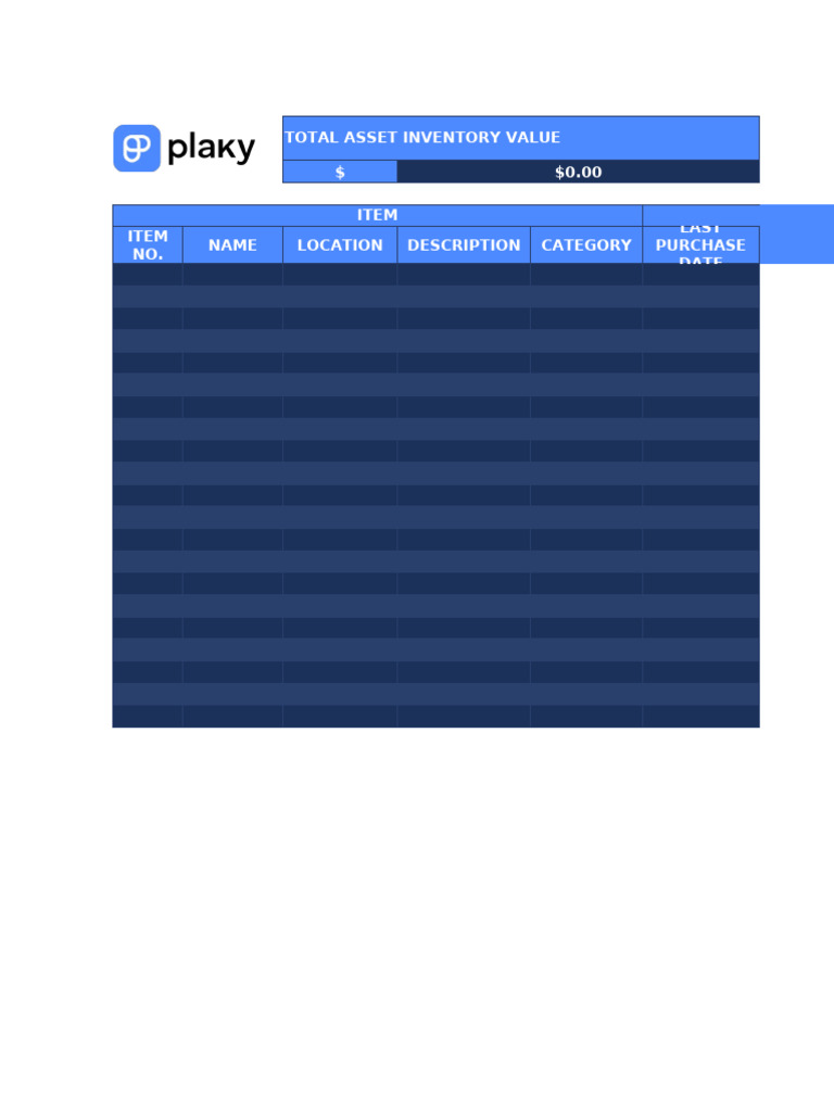 Asset Tracker Template Overview | PDF