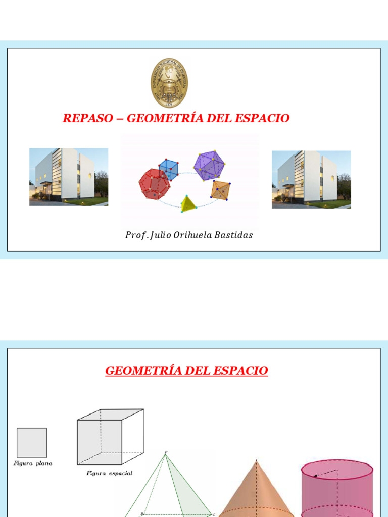 Geometría del Espacio: Repaso Completo | PDF | Perpendicular ...