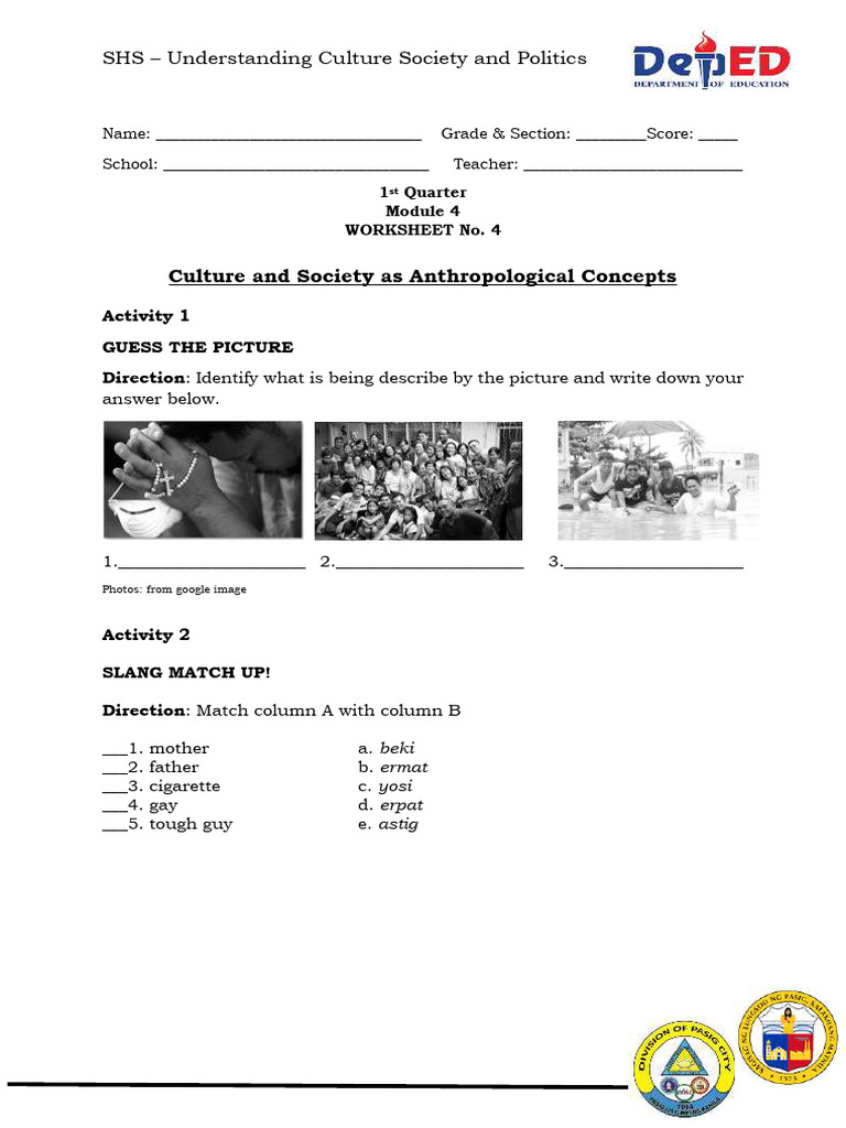 UCSP 11 - Q1 - W4 | PDF