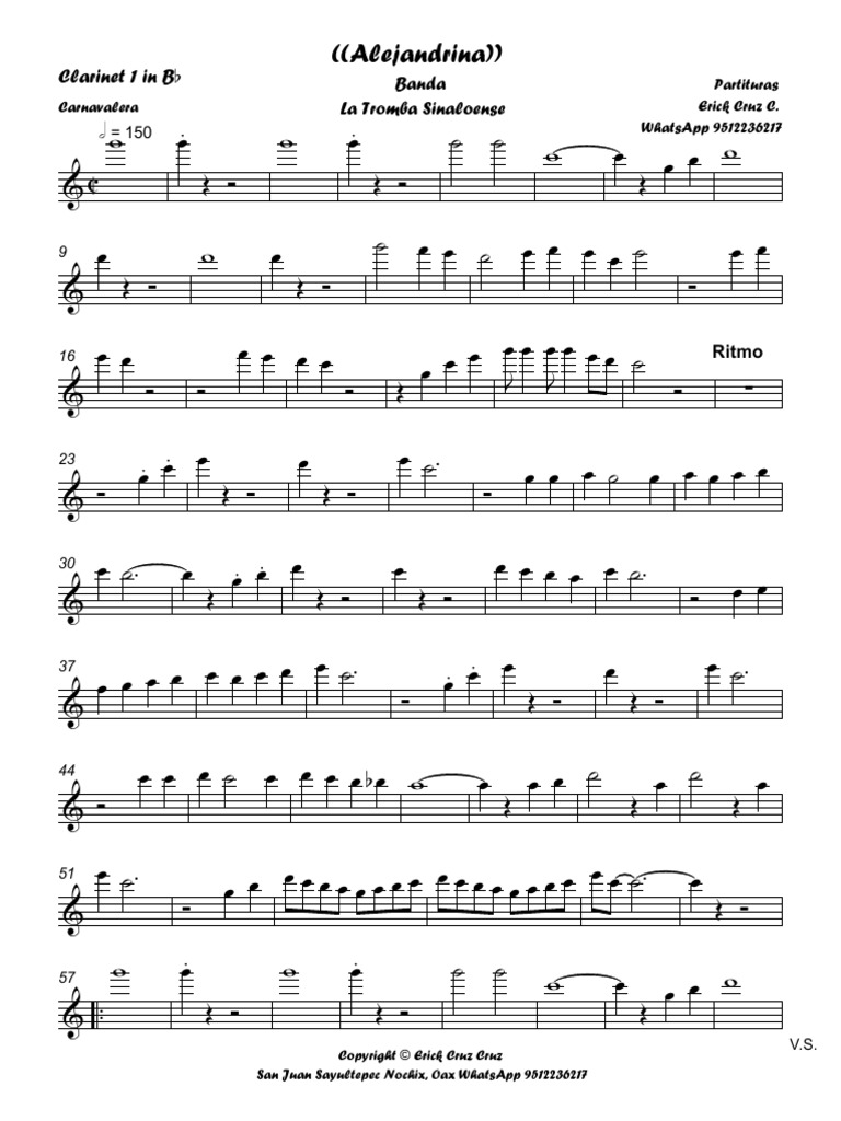 Alejandrina - Banda La Tromba Sinaloense | PDF