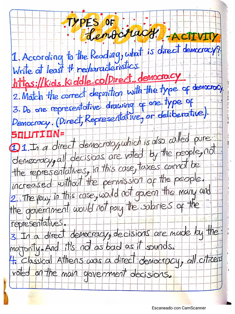 Activity-Types of Democracy | PDF