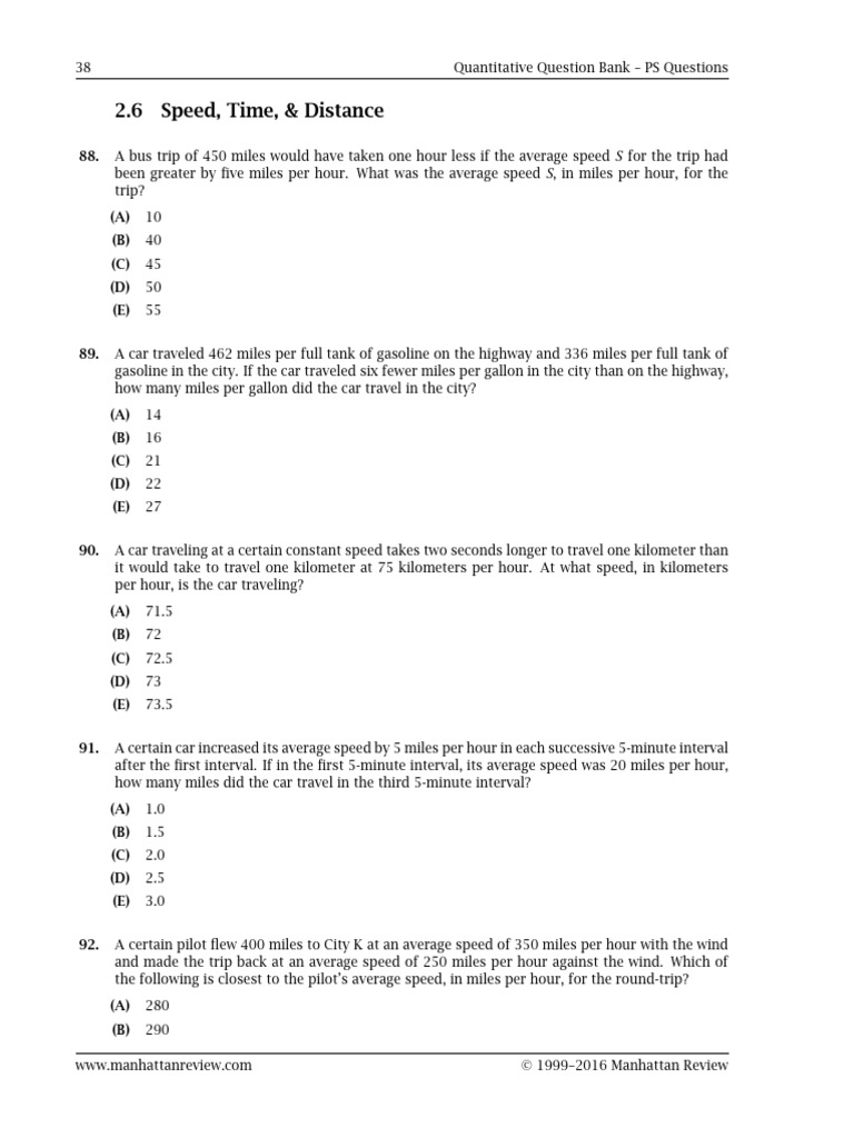 Speed, Time and Distance | PDF | Speed | Transport