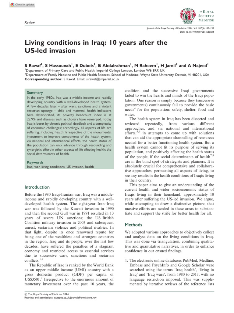 rawaf-et-al-2014-living-conditions-in-iraq-10-years-after-the-us-led ...