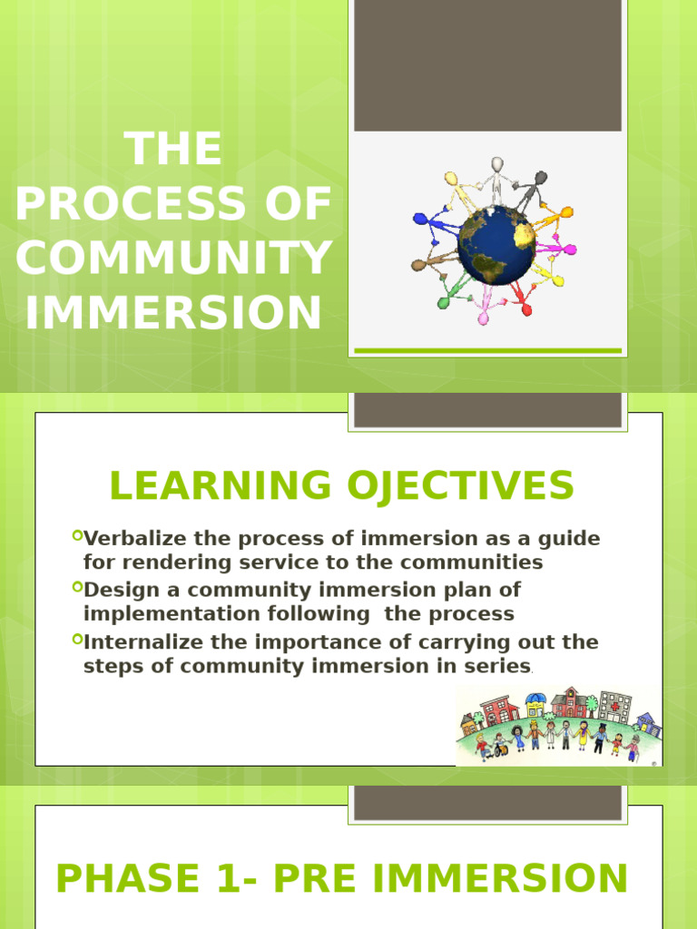 Unit 3-The Process of Community Immersion | PDF | Needs Assessment ...