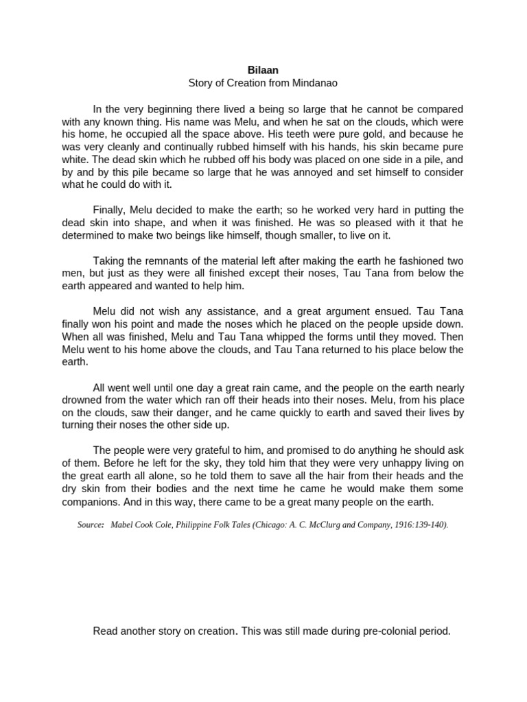 Bilaan | PDF | Folklore