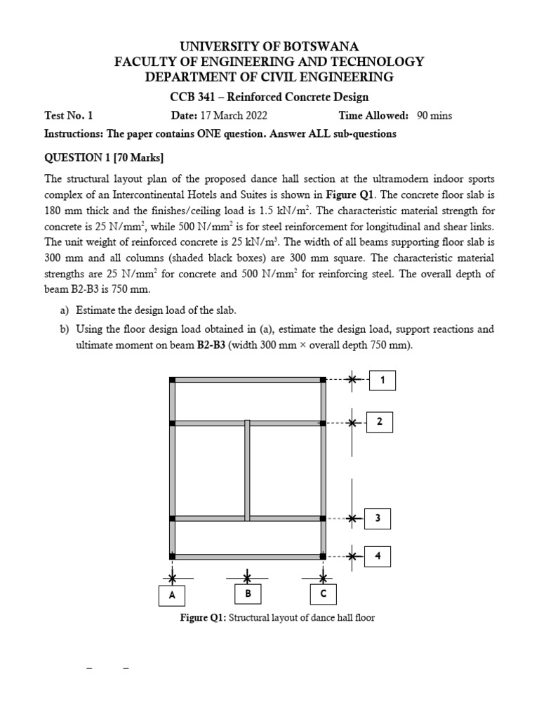 CCB 341 - Reinforced Concrete Design | PDF | Beam (Structure) | Bending