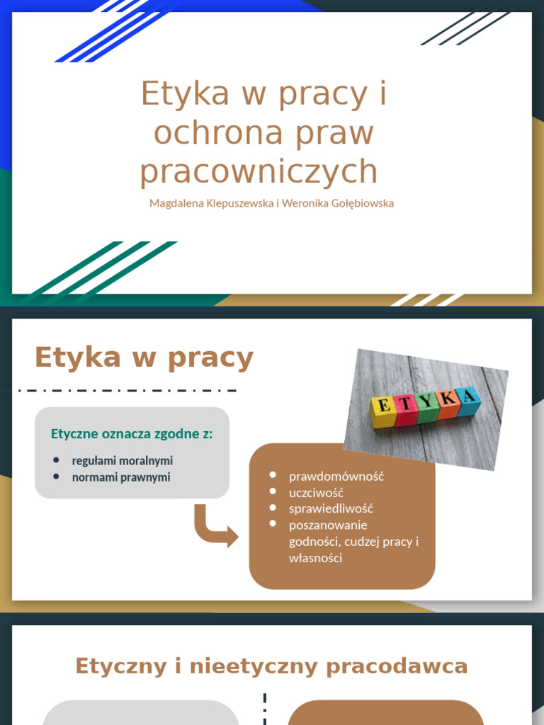 Etyka W Pracy I Ochrona Praw Pracowniczych | PDF