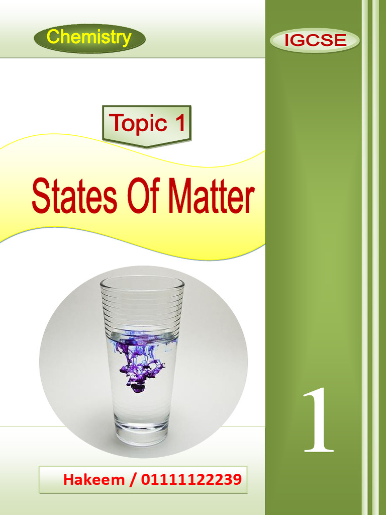 Chemistry Ol Ch1 State of Matter Notes (DR - Hakiem) PDF | PDF | Gases ...