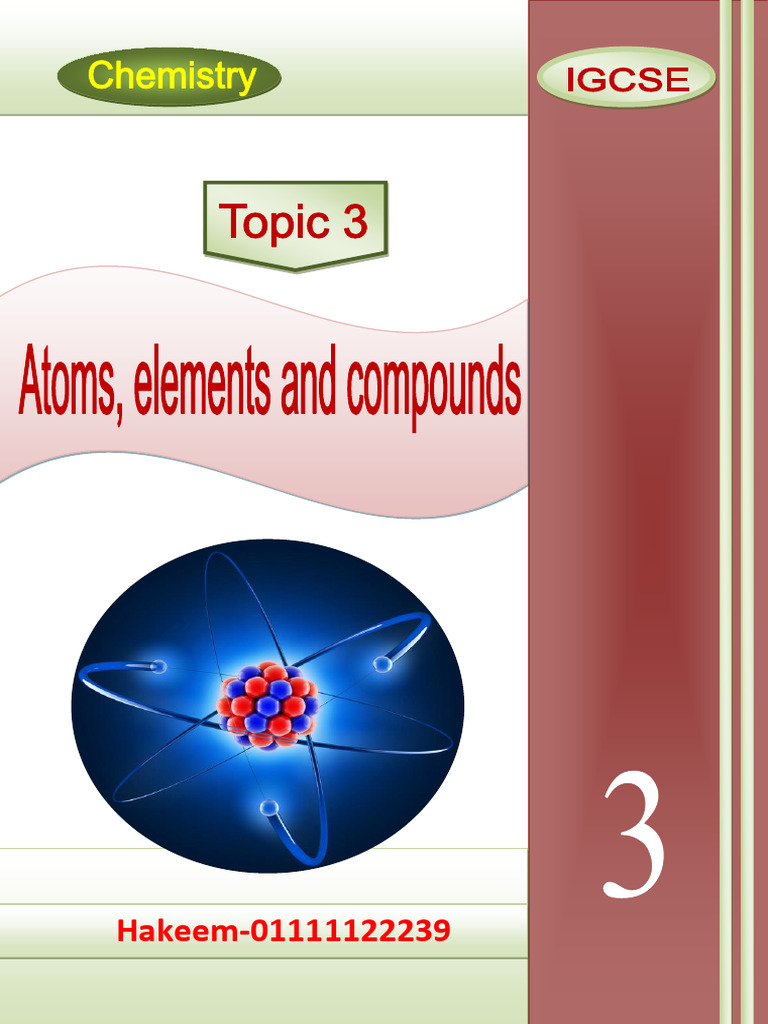 Chemistry Ol CH3 Atoms, Elements & Compound Notes DR Hakiem | PDF ...