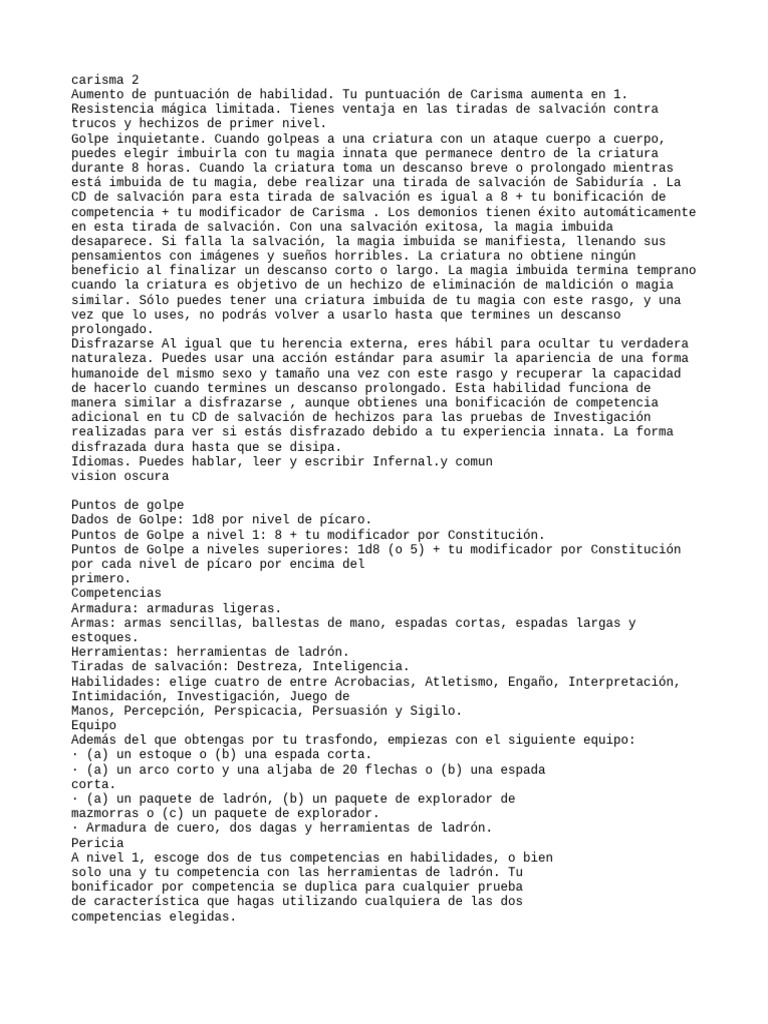 Guía Completa del Pícaro en D&D | PDF