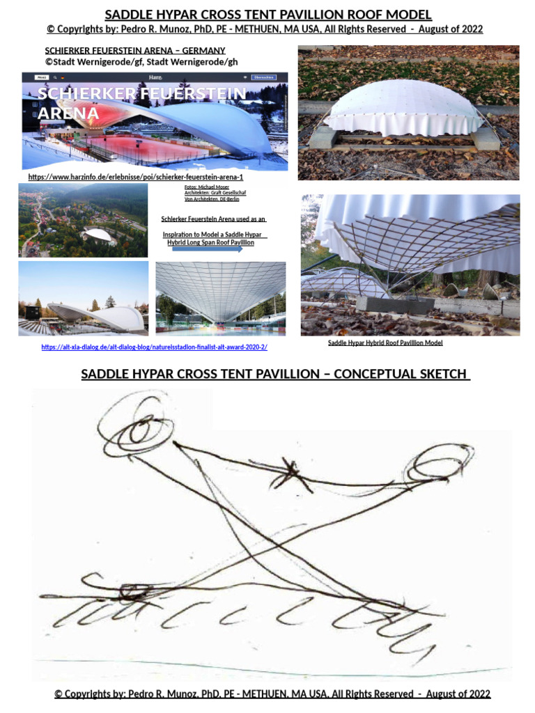 Saddle Hypar Cross Tent Pavilion Model | PDF