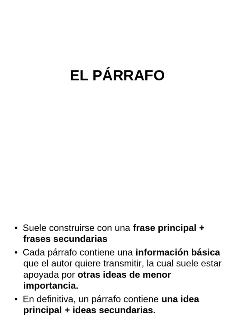 El Párrafo | PDF