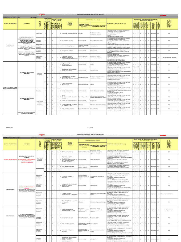 MATRIZ IPER - Modelo - 13.06.18 | PDF | Riesgo