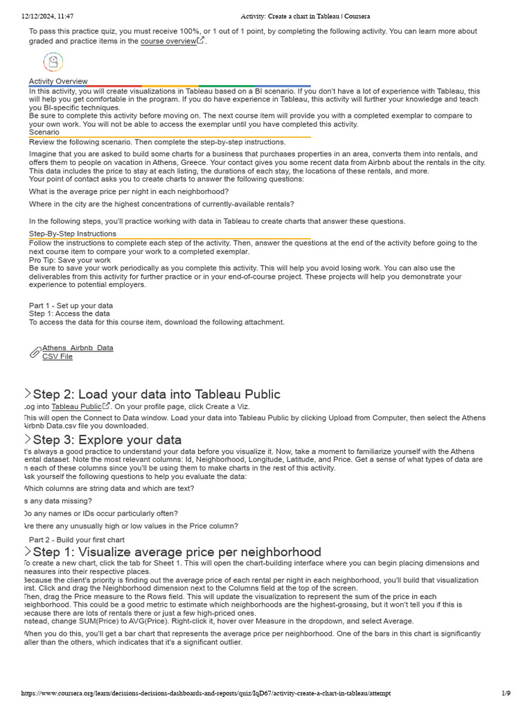 Activity - Create A Chart in Tableau - Coursera | PDF | Outlier | Data