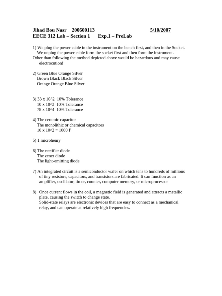 Electrical Engineering Lab Guide | PDF