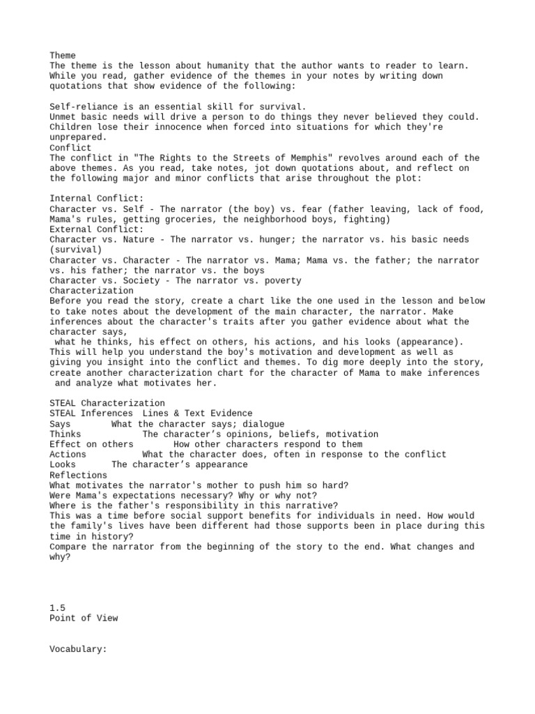 Literary Analysis Guide: Themes & Conflicts | PDF | The Raven | Narration