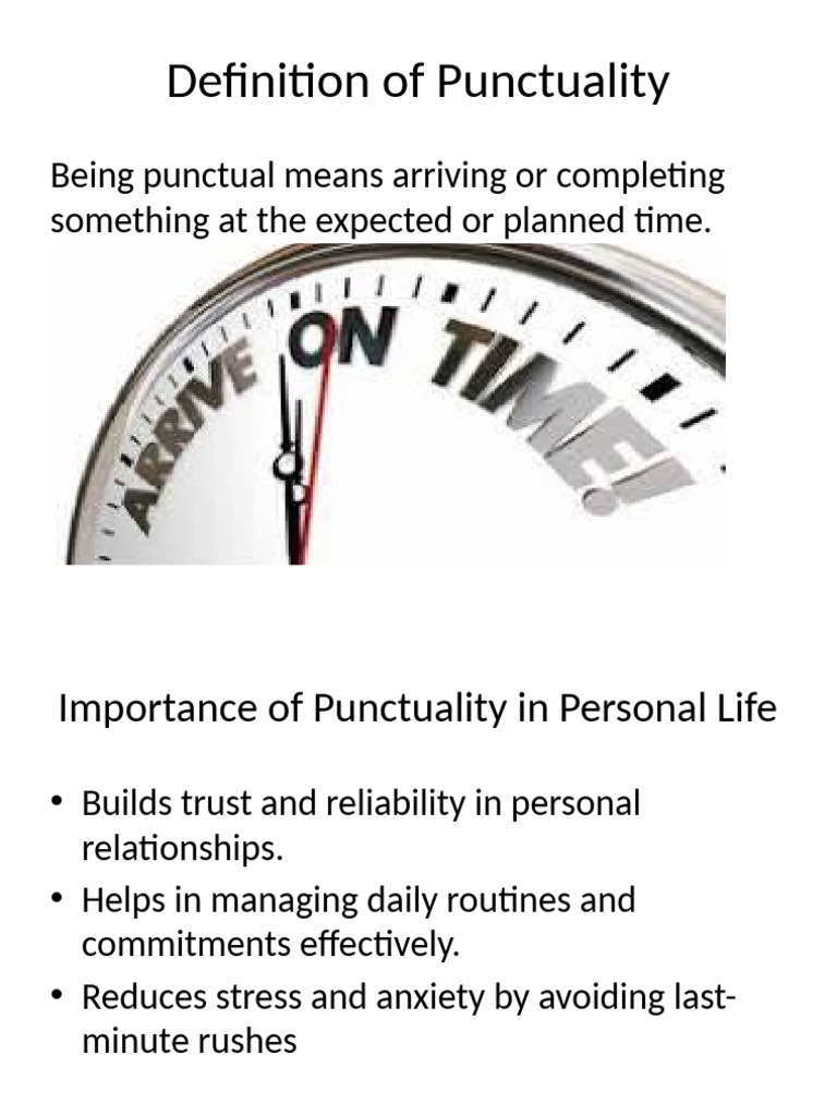 Demonstrate Punctuality 1 | PDF