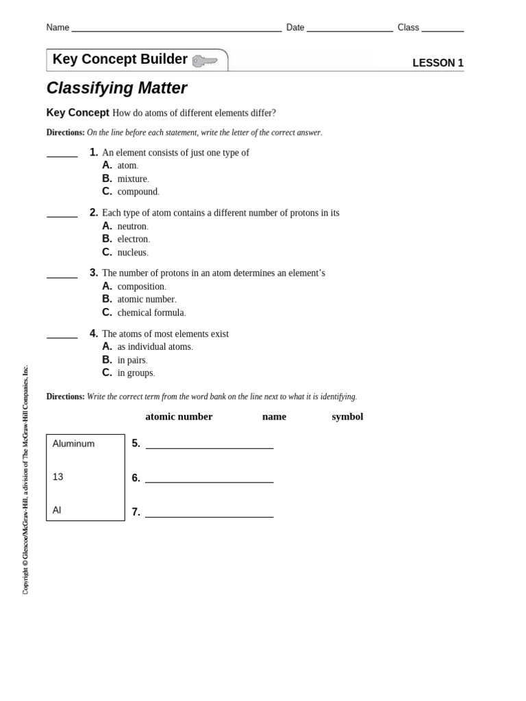 Classifying Matter Atoms | PDF