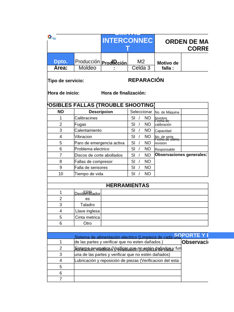 Mtto Correctivo | PDF | Bienes manufacturados