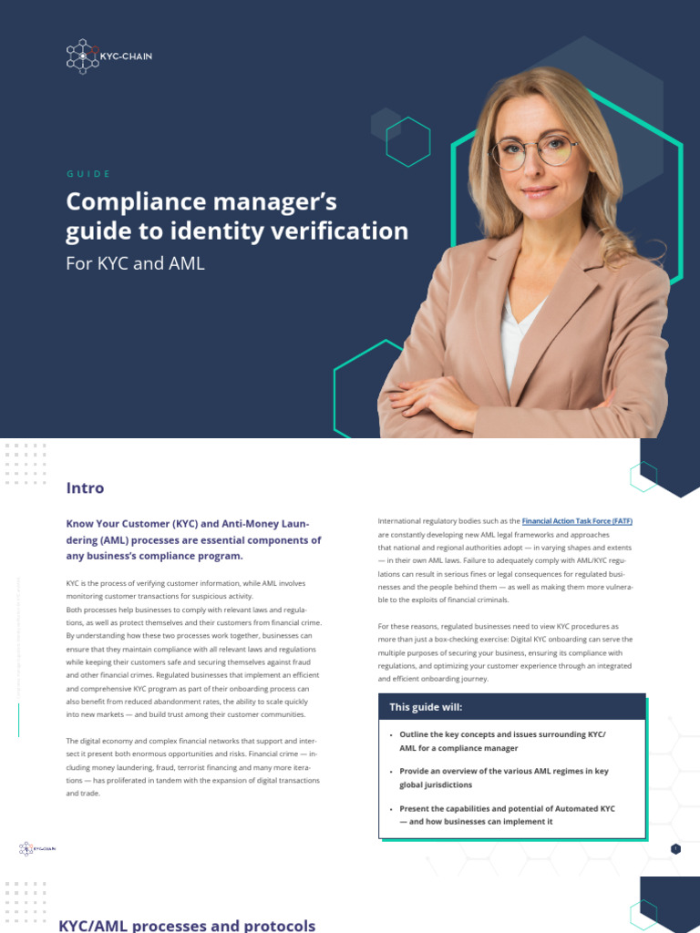 Guide - Identity Verification For KYC and AML | PDF | Money Laundering ...