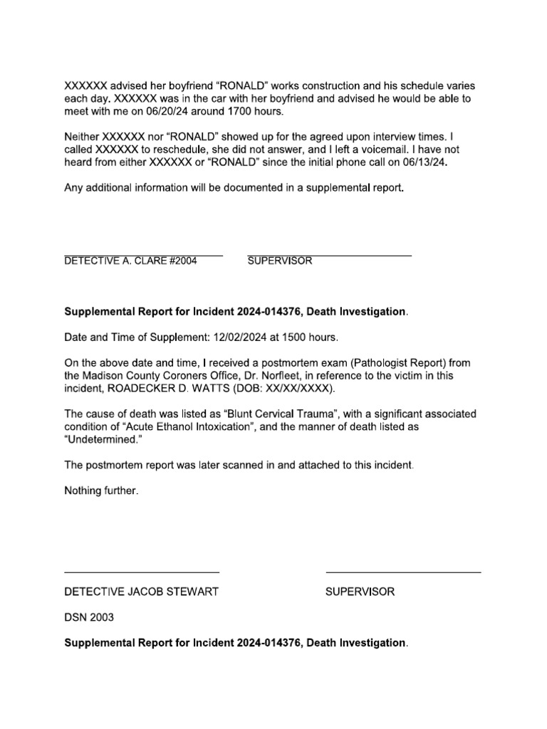 Coroners Report | PDF