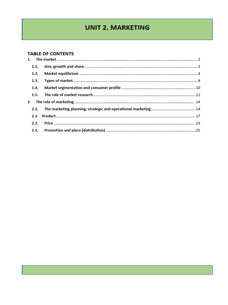 UNIT 2. Marketing | PDF | Monopoly | Marketing