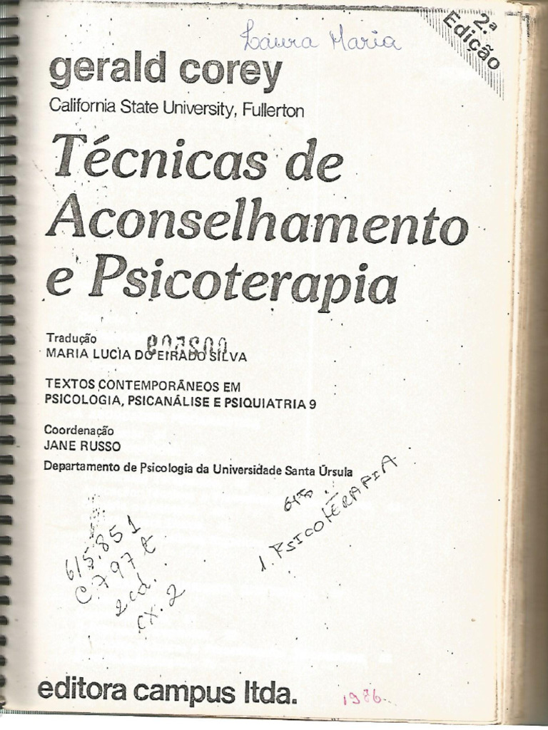 Tec. de Aconselhamento e Psicoterapia | PDF