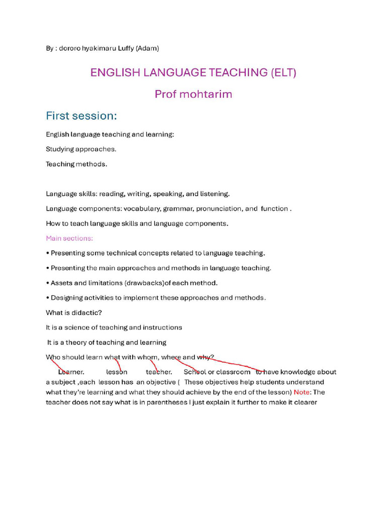 English Language Teaching | PDF