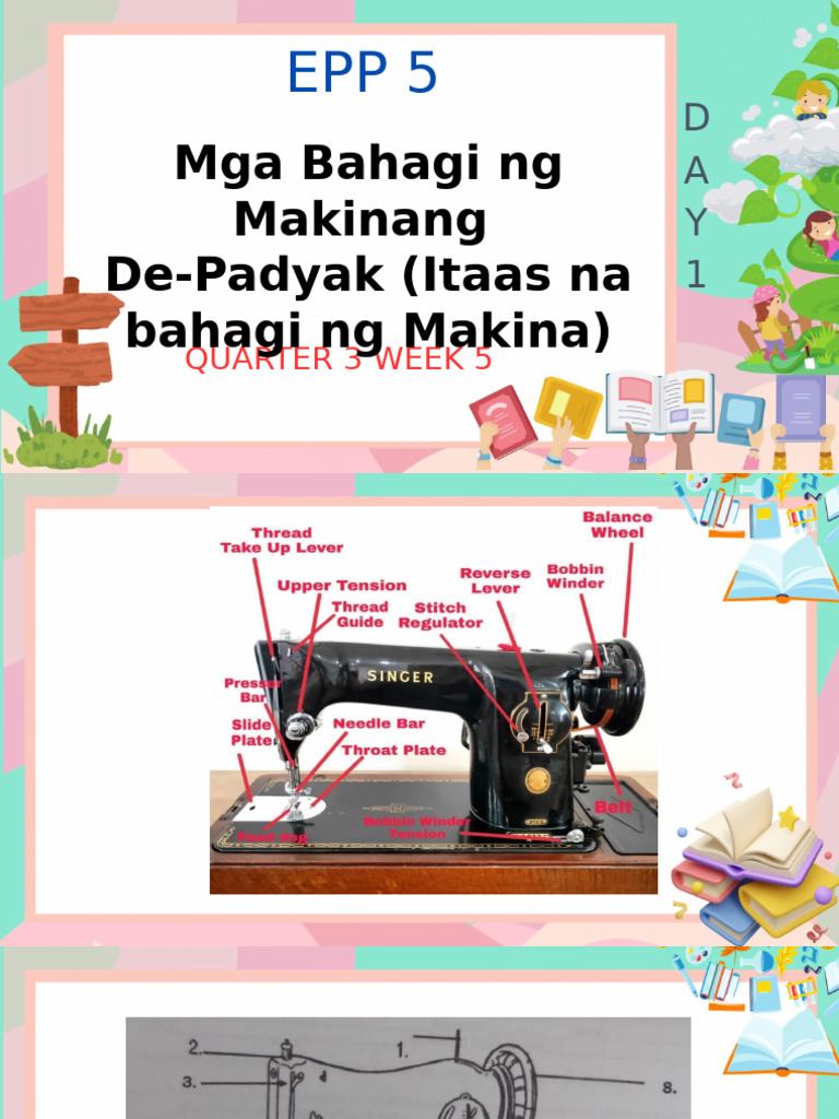 Mga Bahagi NG Makinang De-Padyak (Itaas Na Bahagi NG Makina) | PDF