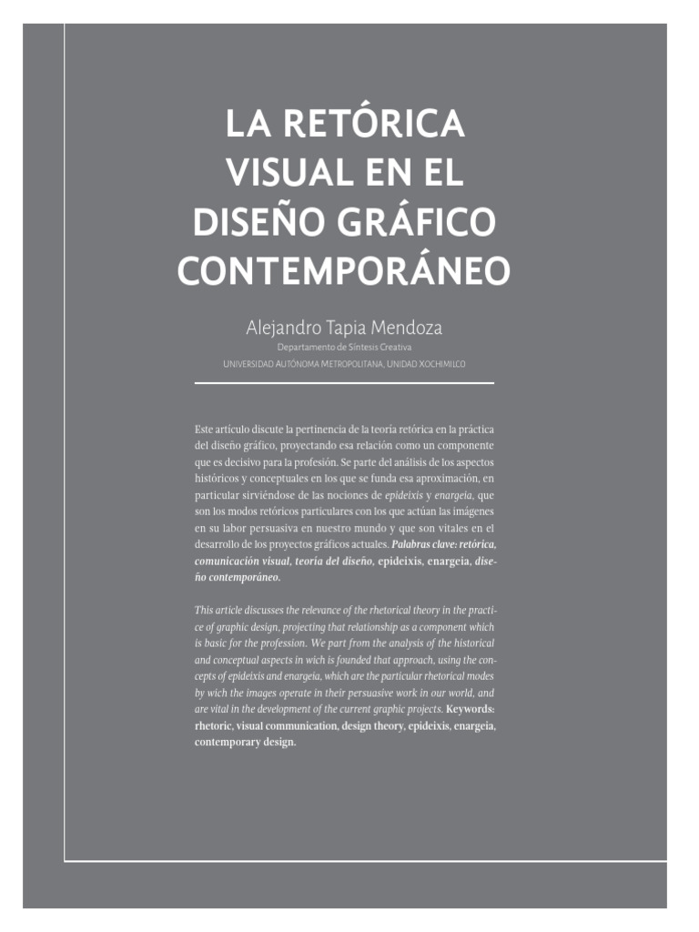 Retórica y diseño gráfico contemporáneo | PDF | Retórica | Diseño