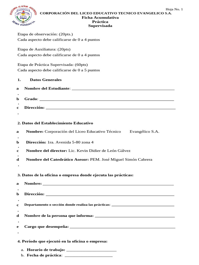 Hojas de Practica Tecnicos y Admon-1 | PDF