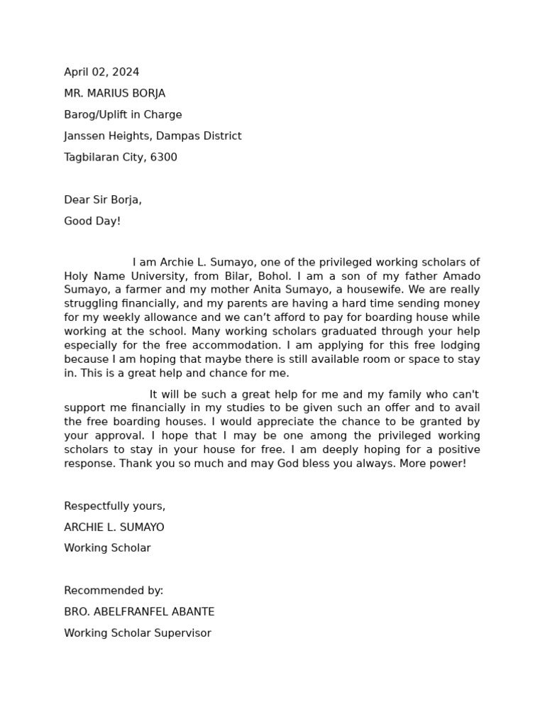 Letter of Intent Archie (HNu) | PDF