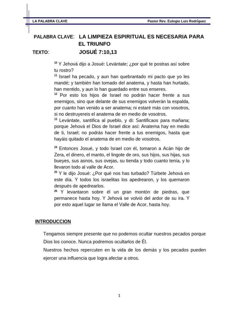 LA LIMPIEZA ESPIRITUAL ES NECESARIA | PDF | Pecado | Creencia religiosa y doctrina