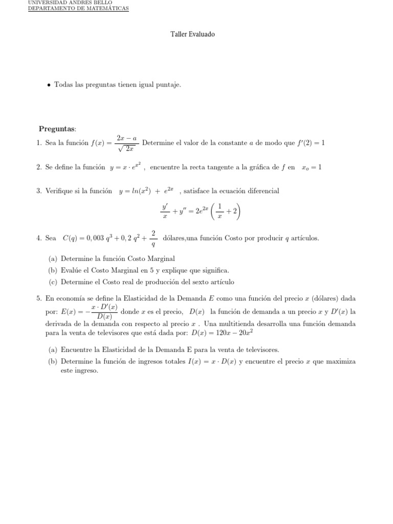 Taller Evaluado 2 (1 Oct) | PDF