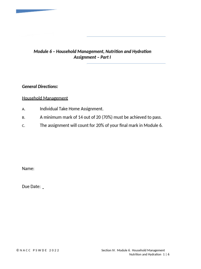 Household Management Assignment individual assignment | PDF ...